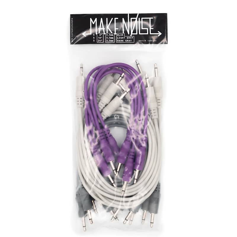 Make Noise Modular Synth Mono Patch Cables - 15 Pack | Reverb