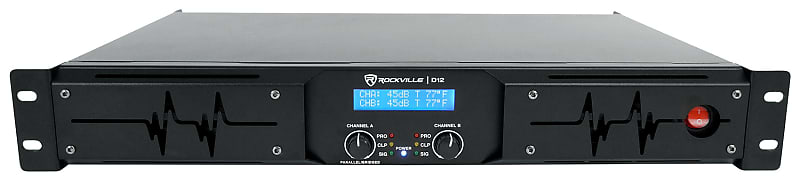 Rockville D12 5000w Peak/1400w RMS Power Amplifier 2 Channel | Reverb