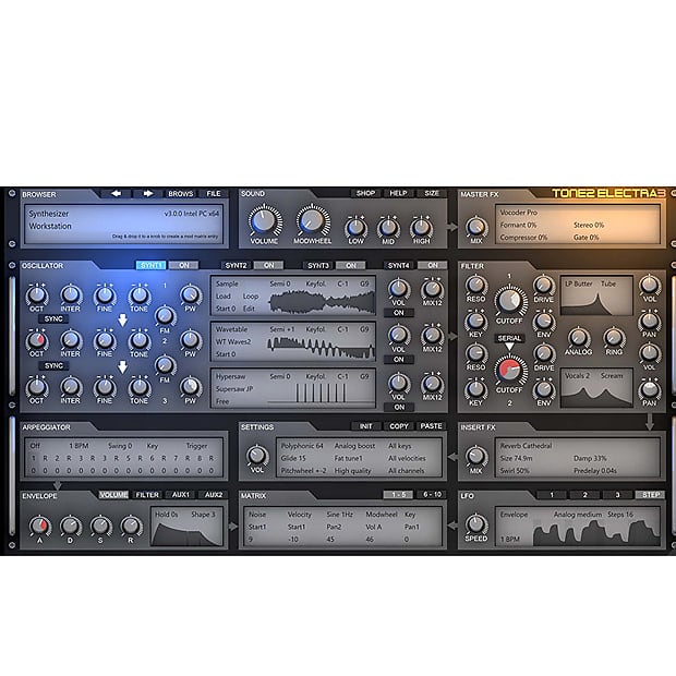Tone2 Electra3 Synthesizer (Download) | Reverb UK
