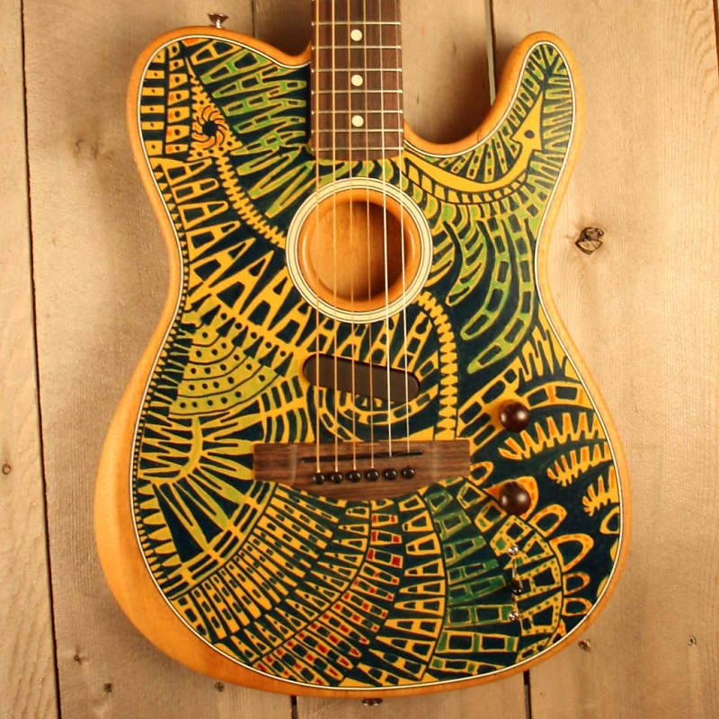 Fender Acoustasonic Player Telecaster Custom ART GUITAR | Reverb