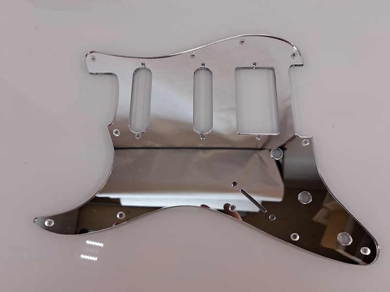 Lefty left handed Chrome Silver Mirror Acrylic Strat | Reverb