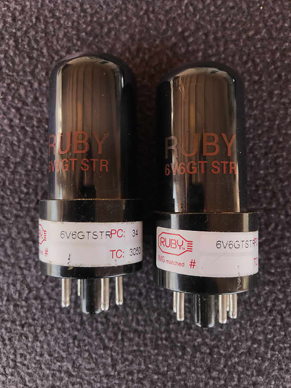 LOT (2) RUBY 6V6 GT STR Tubes TESTED Dyna-Jet 707 | Reverb