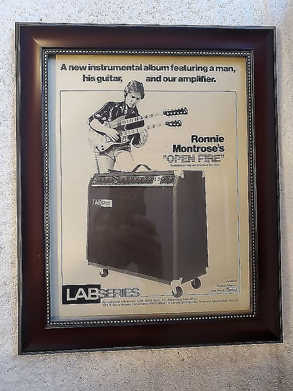 1978 Lab Series Amps Promotional Ad Framed Ronnie Montrose L5 | Reverb