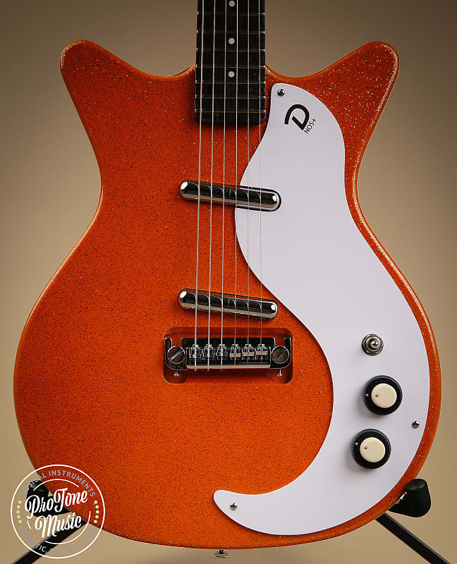Danelectro '59M NOS Electric Guitar Orange Metal Flake | Reverb