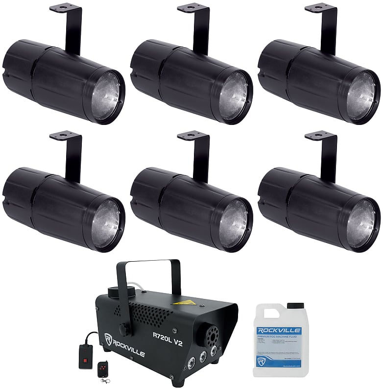 (6) American DJ ADJ PINSPOT LED II 3W Compact Cool White LED | Reverb