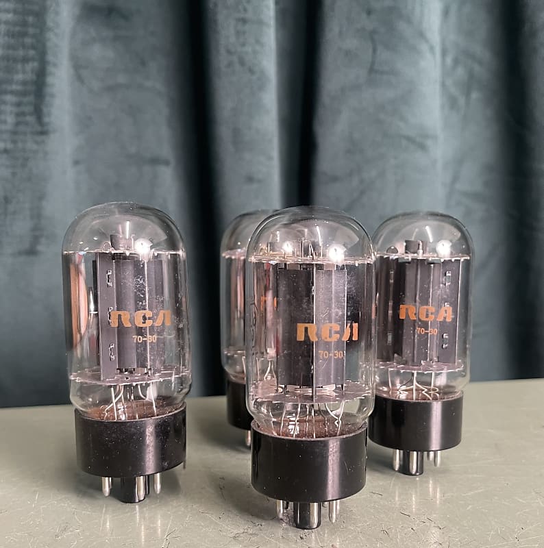 RCA Matched Quad of “Black Plate” 6L6 GC tubes 1960s | Reverb