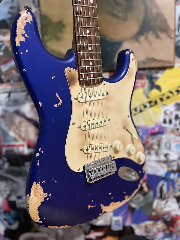 Fender Strat Relic Blue | Reverb