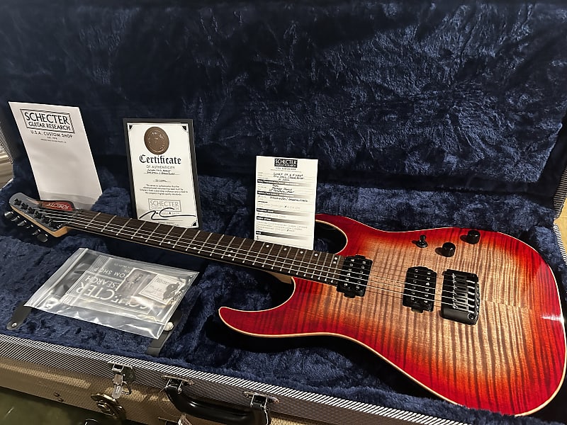 Schecter Sunset 24 Hardtail USA Custom Shop 2021 - Red | Reverb