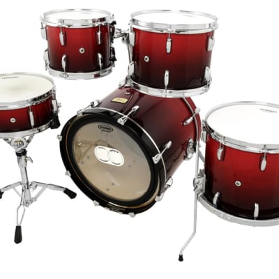 Pearl Session Custom Maple 5pc Shell Pack in Wine Red Fade | Reverb