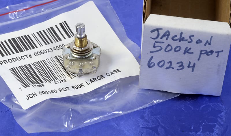 Jackson 500K Split Shaft Audio Taper Guitar Pot Volume Tone | Reverb