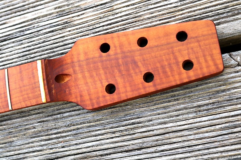 Telecaster snakehead neck, flamed roasted maple, 22 frets, | Reverb