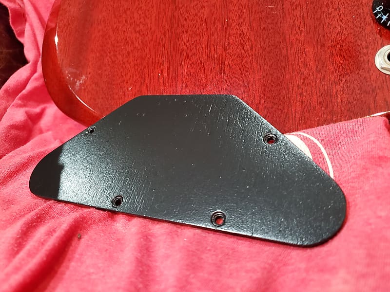 SG Wooden Control Cavity Cover - Satin Black | Reverb