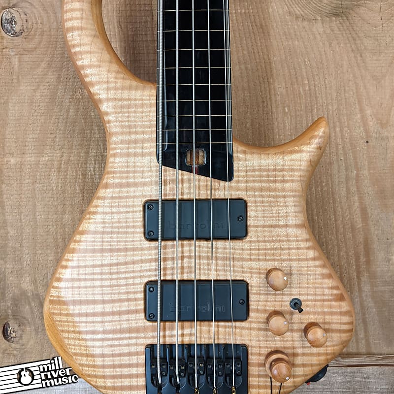 Warrior 5 String Fretless Bass Flame Maple Used | Reverb
