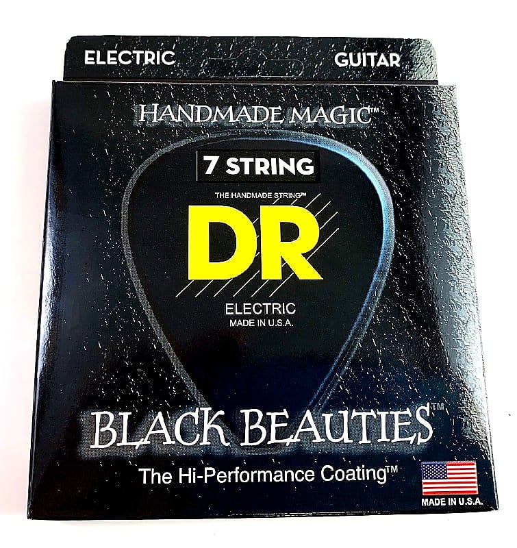 DR Guitar Strings Electric 7-String K3 Black Beauties | Reverb UK