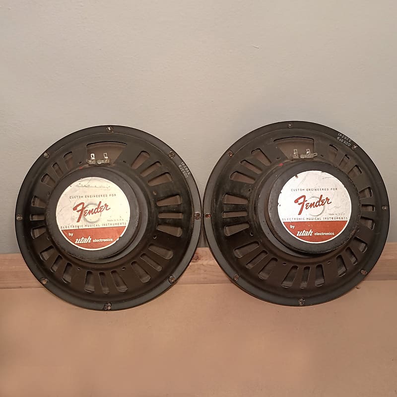 Fender Utah 12" speakers pair twin reverb nirvana in utero 8 | Reverb