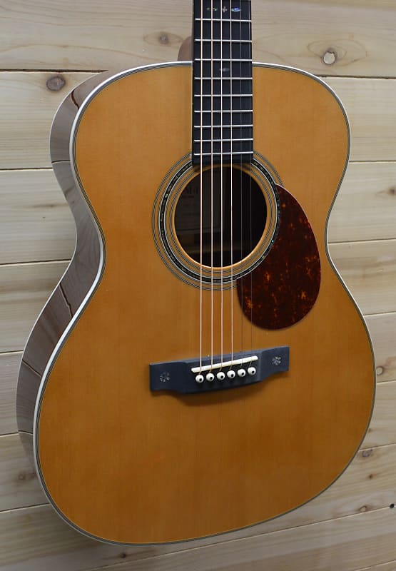New AMI OMT-1E Acoustic Electric Guitar Natural Solid Spruce | Reverb