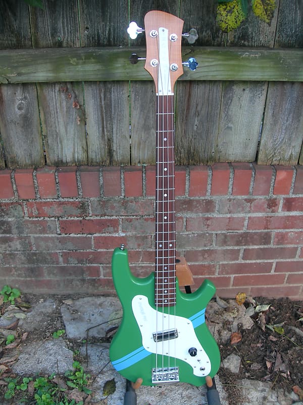 Serek The Grand Bass Green with Blue racing stripe 2021 | Reverb