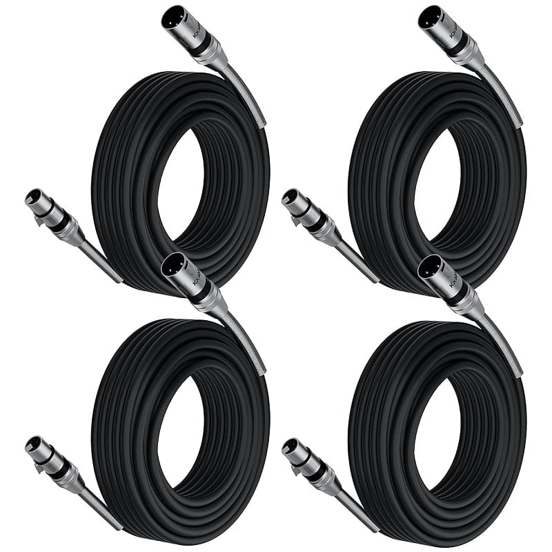 4 Pack DMX to DMX Stage Lighting Cable 10 FT, 110 Ohms | Reverb