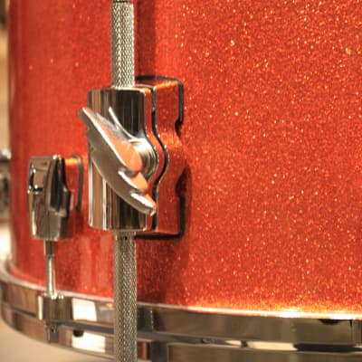 Yamaha Absolute Hybrid Maple 5pcs Orange Sparkle Drum Set | Reverb
