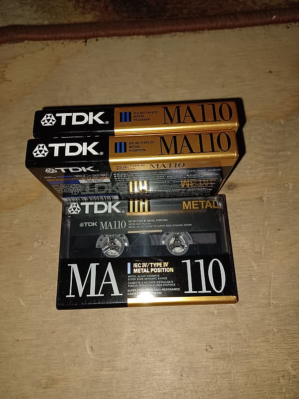 Lot of (x3) sealed TDK MA110 type IV metal cassettes | Reverb