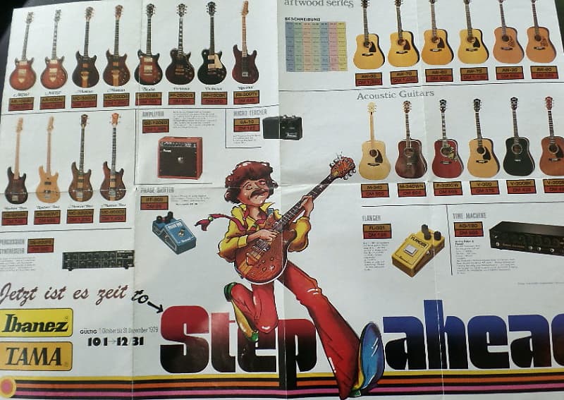 Ibanez Tama Step ahead guitar poster 1979 | Reverb