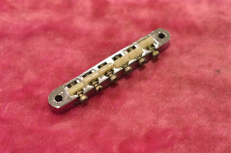 Vintage Gibson 1960's ABR-1 Chrome Bridge Patent Number Nylon | Reverb