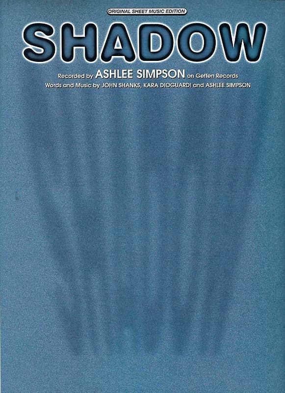 Ashlee Simpson Shadow Sheet Music | Reverb