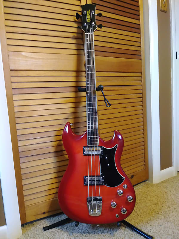 Vintage Univox "Badazz" Bass #U1820B (1971) - Cherry Red, | Reverb