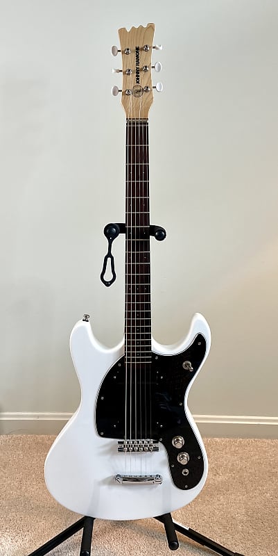 Hallmark Johnny Ramone JR Signature Model White Mosrite | Reverb