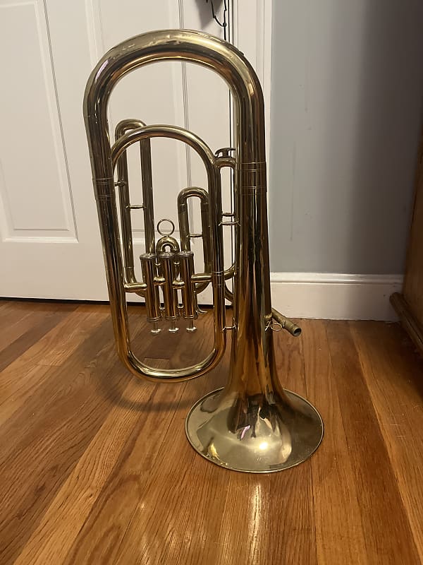 Baritone with mouth piece and case. | Reverb