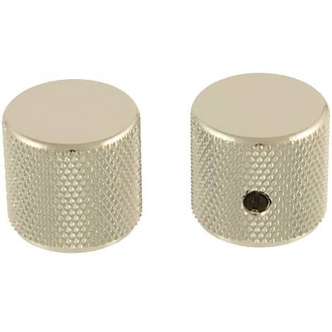 Allparts MK 0115-001 Barrel Knobs - Nickel Pair | Reverb