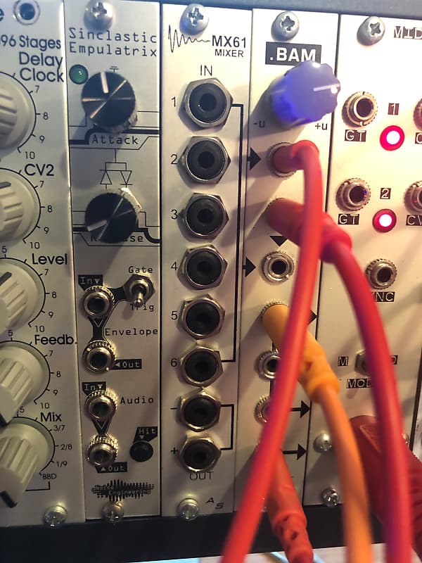 Analogue Solutions MX61 Audio + CV mixer w/ inversion output | Reverb