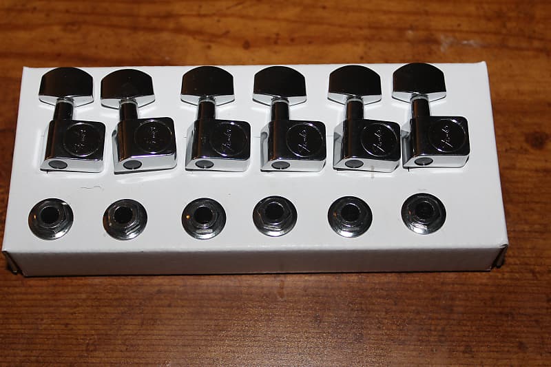 Fender Deluxe 6 Inline Staggered Cast/Sealed Tuning Machines | Reverb