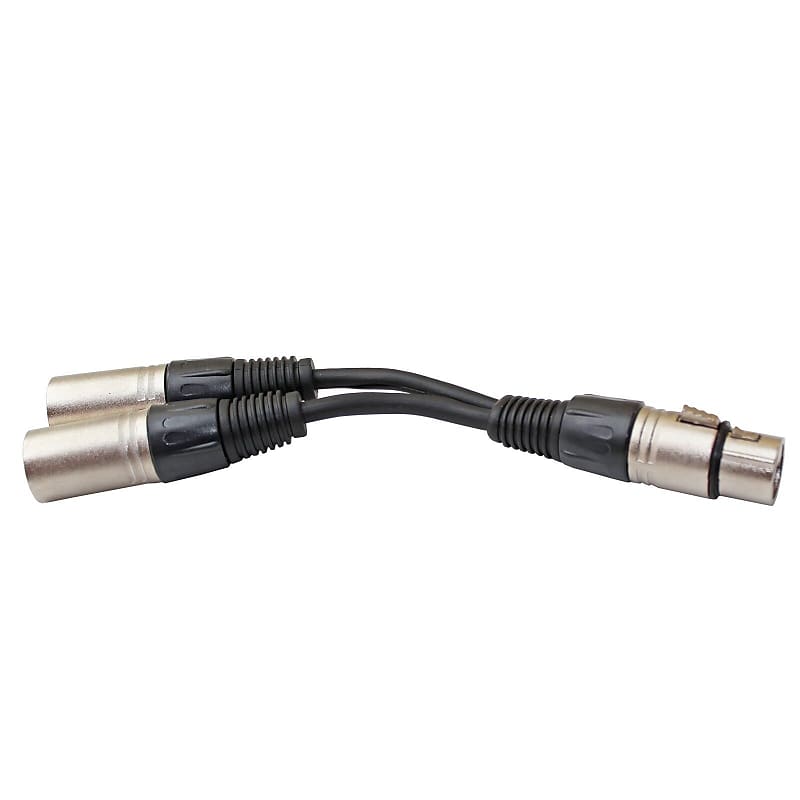 3Pin Xlr Female Jack To Dual 2 Male Plug Y Splitter Cable | Reverb