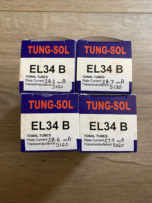 Tung-Sol EL34B Matched Quartet | Reverb UK