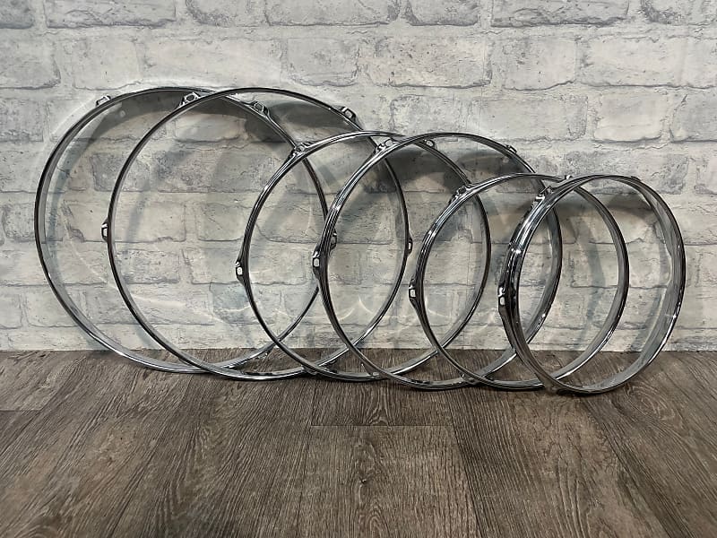 Pearl Tom Drum Hoop Set 14" 12" 10" Rims Hardware #FL120 | Reverb