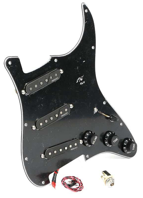 Fishman Fluence Stratocaster Loaded Pickguard - Black | Reverb