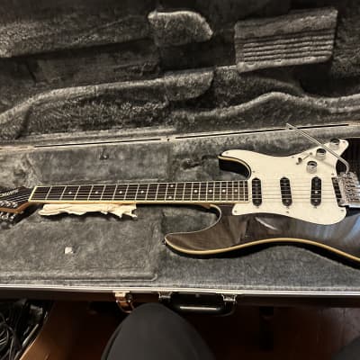 Samick custom pro shop guitar - Trans Black Flame | Reverb