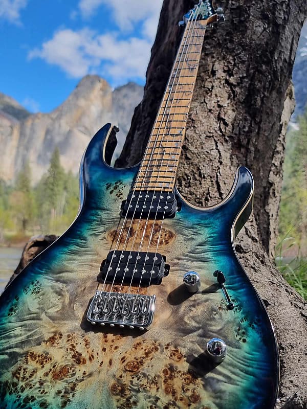 Kiesel DC 600 Teal Poplar - Pale Moon Ebony Jeff Kiesel | Reverb