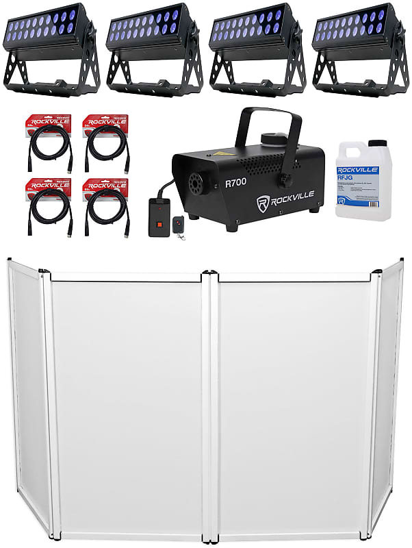 4) American DJ UV LED BAR20 IR DMX Bar Blacklights | Reverb