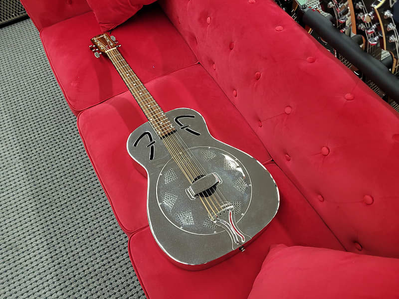 Fender FR-48 Steel Body Resonator 2005 Chrome | Reverb UK