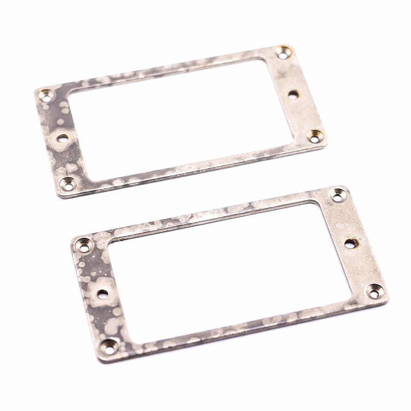 AGP ™ - Aged Chrome Flat Bottom Metal Humbucker Ring Set | Reverb