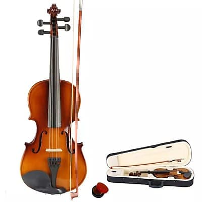 3/4 Acoustic Violin Set Beginner Basswood Violin Starter Kit | Reverb