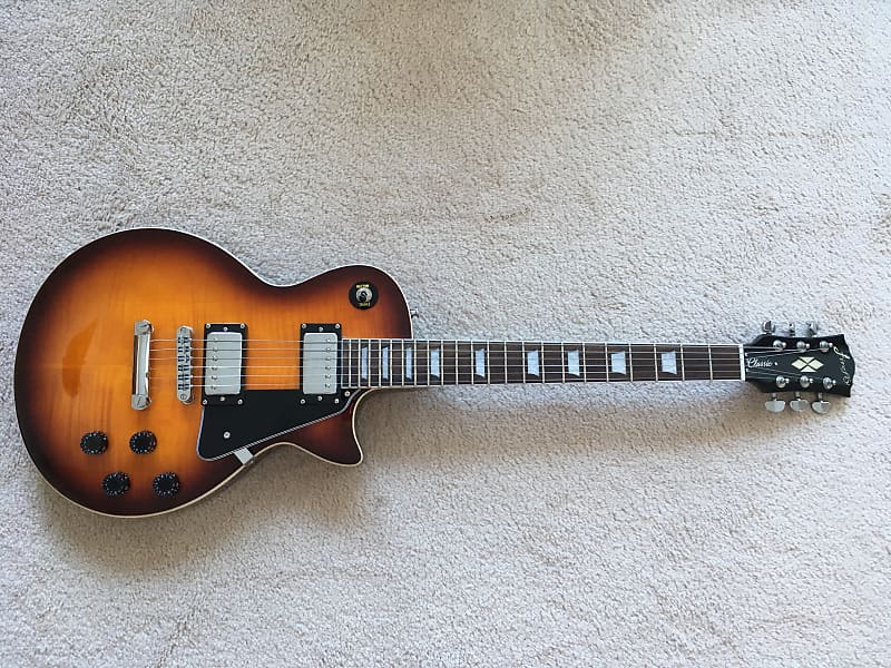 Firefly LP FFLPS Classic Single Cut Burst Set Neck Flame Top | Reverb