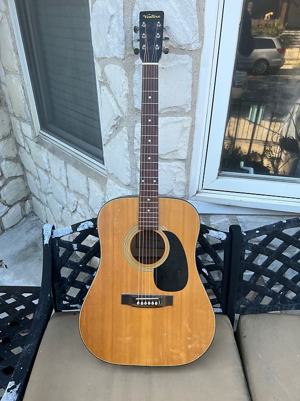 Ventura V-5 Dreadnought Acoustic Guitar - Made in Japan MIJ | Reverb