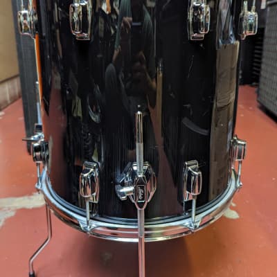 1980s Ludwig USA Rocker 16 X 16" Black Wrap Floor Tom - Looks | Reverb