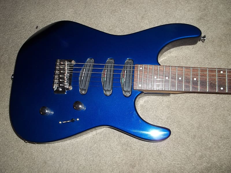 Jackson Strat Hot Rails Blue Guitar | Reverb