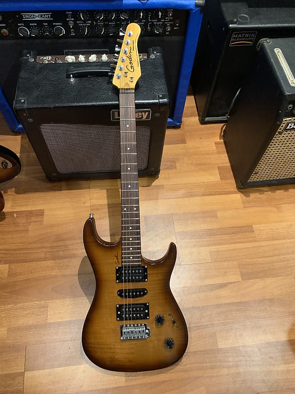 Godin Freeway Classic Lightburst Flame Leaftop | Reverb Deutschland