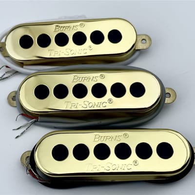 Burns Alnico V Tri-Sonic Single Coil Pickup Set Neck Middle | Reverb