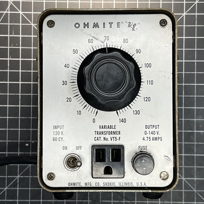 Ohmite VT5-F Variable Transformer Variac | Reverb